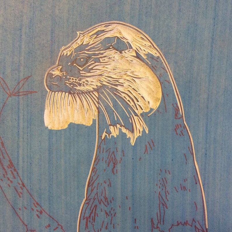 Otter | Handmade Limited Edition Linocut Print | INK803 - Etsy