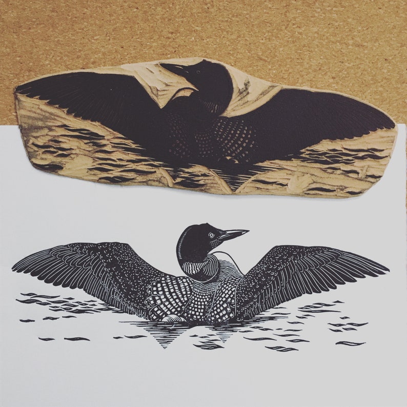 Loon Handmade Limited Edition Linocut Print - Etsy