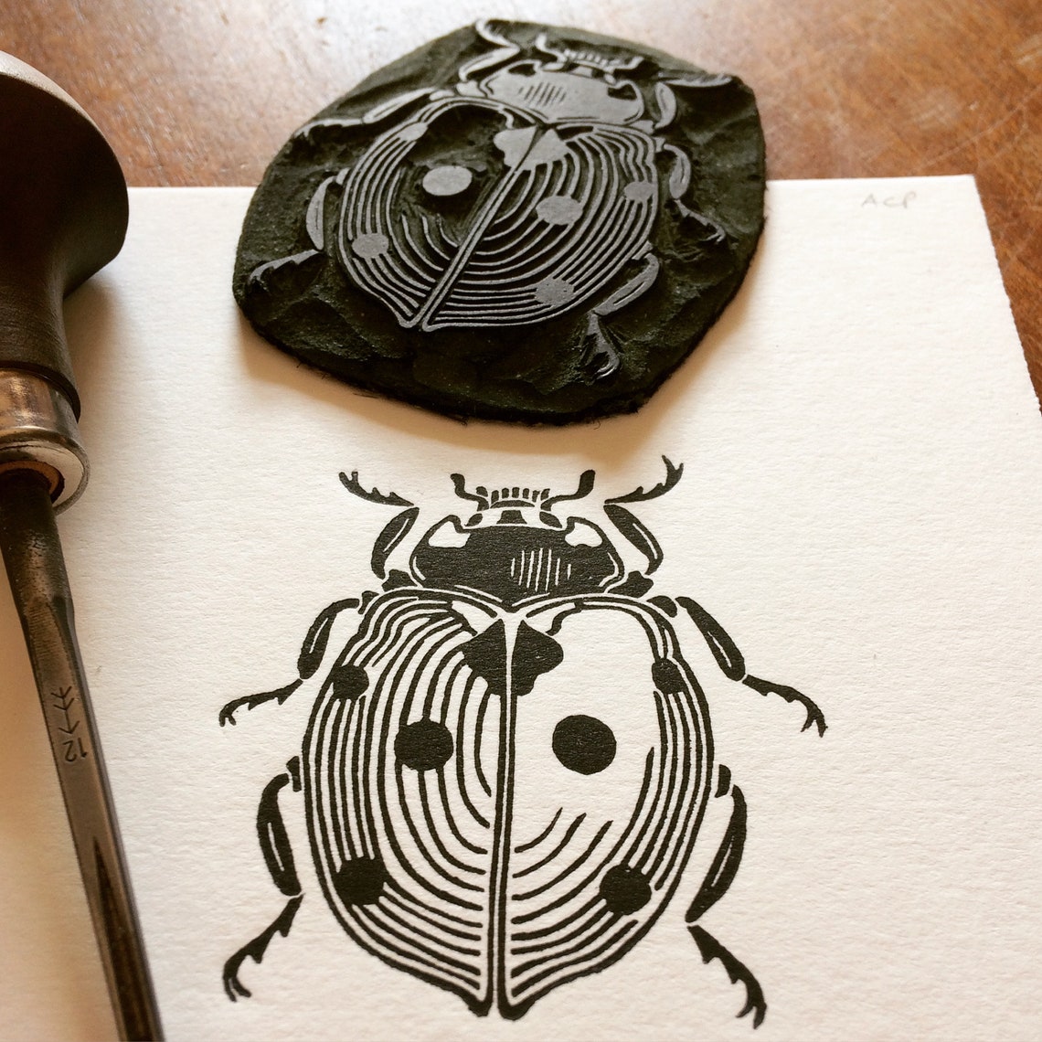 Ladybird | Ladybug | Handmade Linocut Print | INK821 - Etsy