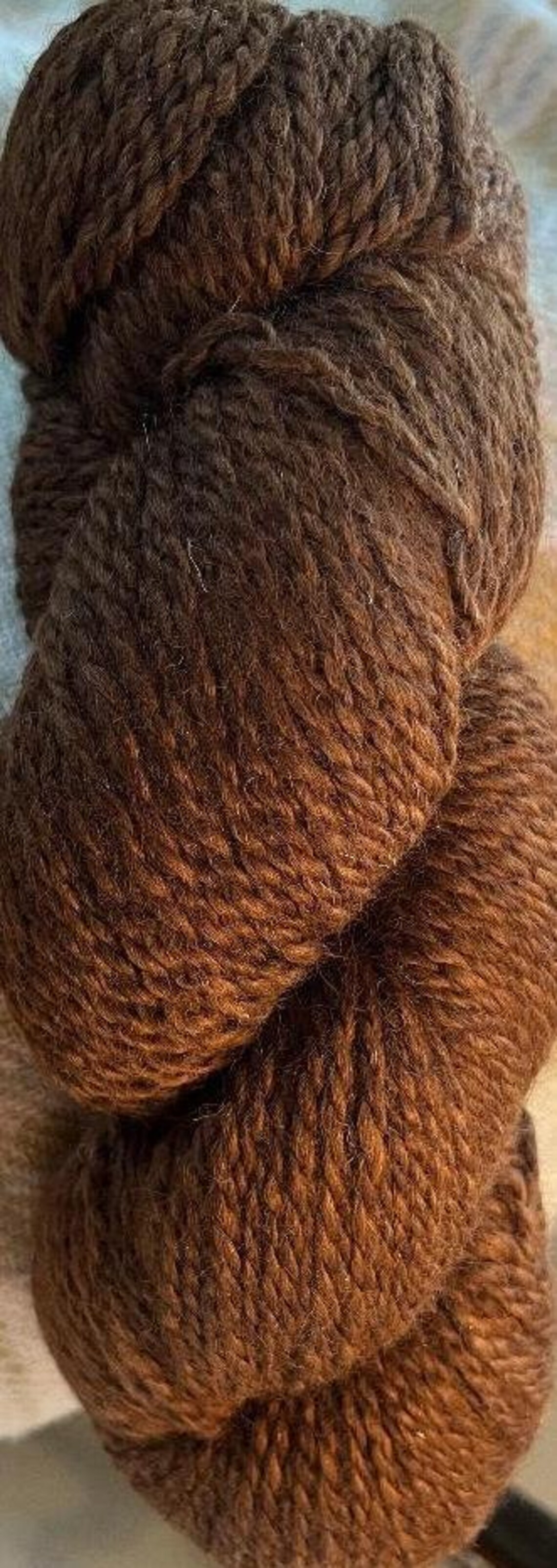 Alpaca Yarn Blend of Chocolate Brown and Fawn Worsted - Etsy