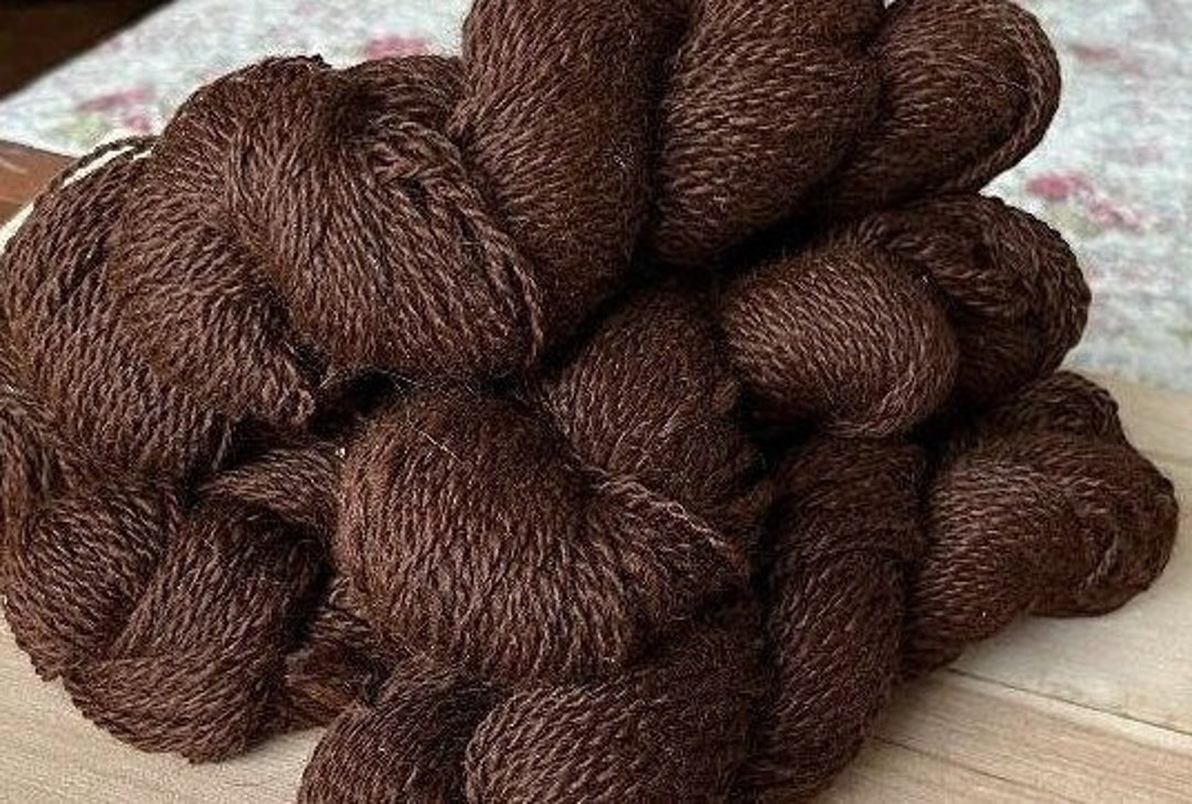 Chocolate Brown Alpaca Yarn With a Hue of Maroon From leonardo - Etsy