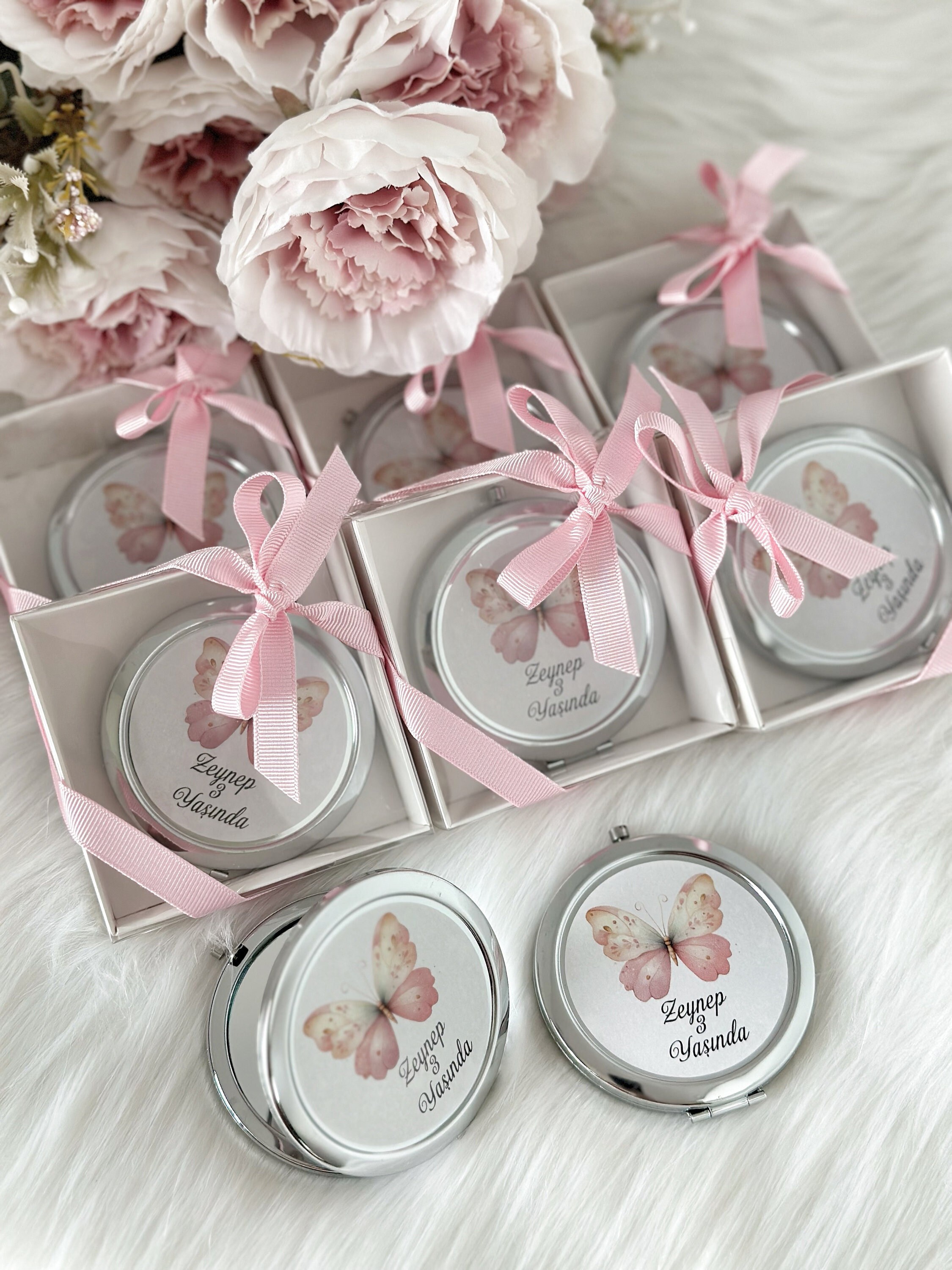 Personalized Compact Mirror With Gift,engraved Wedding Favors Pocket ...