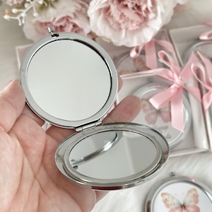 Personalized Compact Mirror With Gift,engraved Wedding Favors Pocket ...