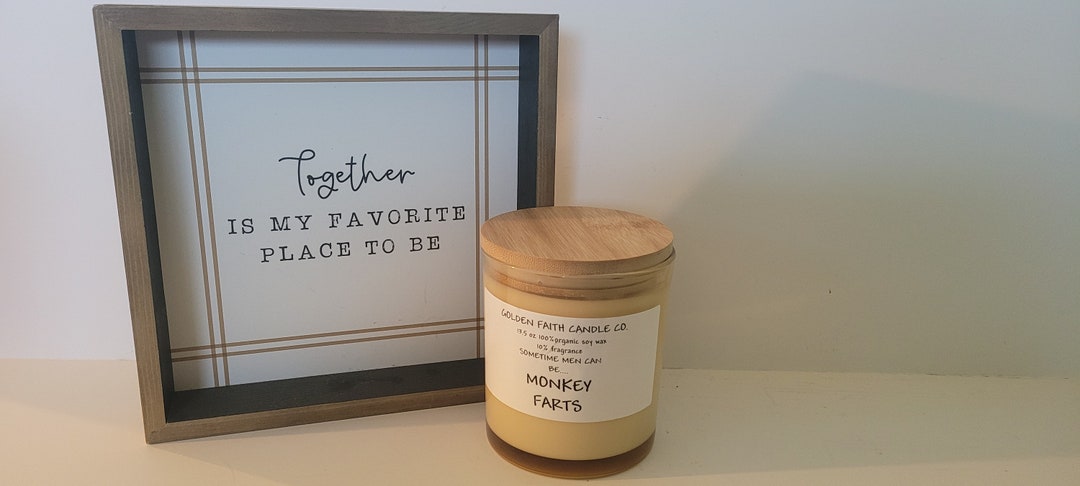 13.5oz Amber Jar 'monkey Farts' Scent. - Etsy