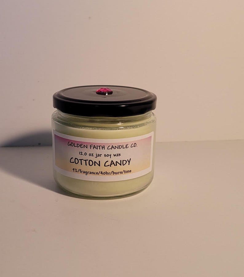 12oz Clear Candle Jar 'cotton Candy' - Etsy