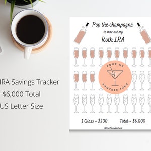Roth IRA Printable Savings Tracker | Retirement Fund Tracker | Roth IRA ...