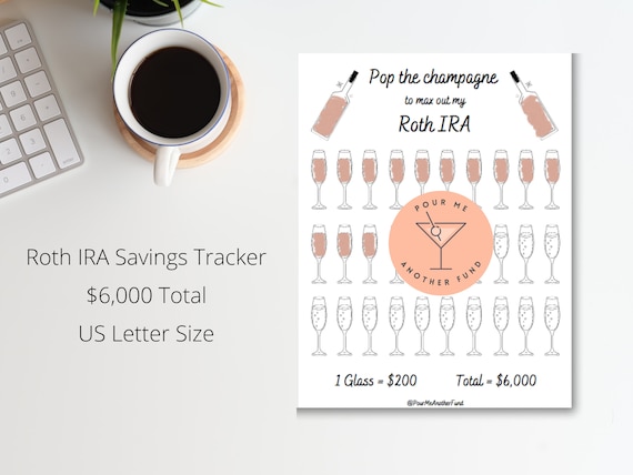 Roth IRA Printable Savings Tracker Retirement Fund Tracker | Etsy