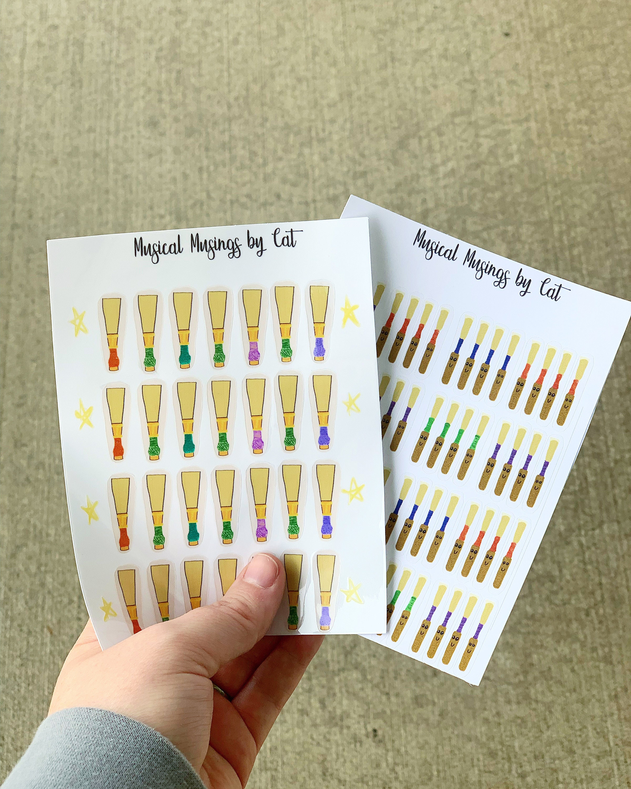Double Reed Sticker Sheets 2 Sheets - Etsy