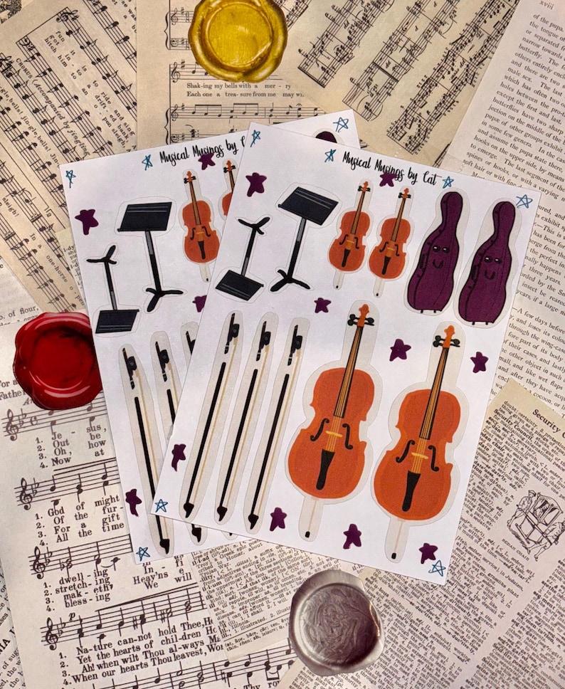 Cello Sticker Sheets - Etsy
