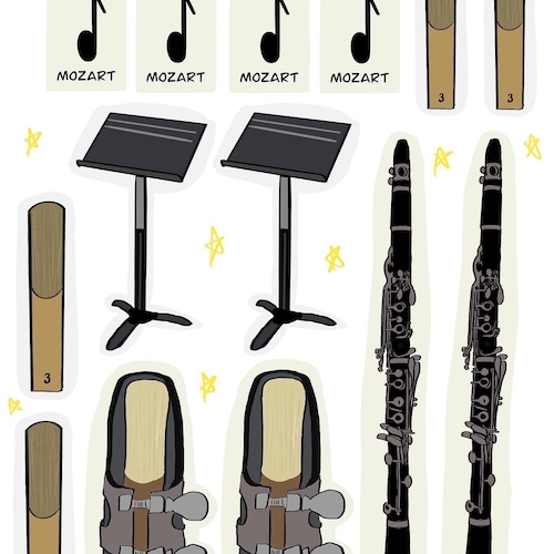 Cool Clarinet Sticker Sheets 2 Sheets - Etsy