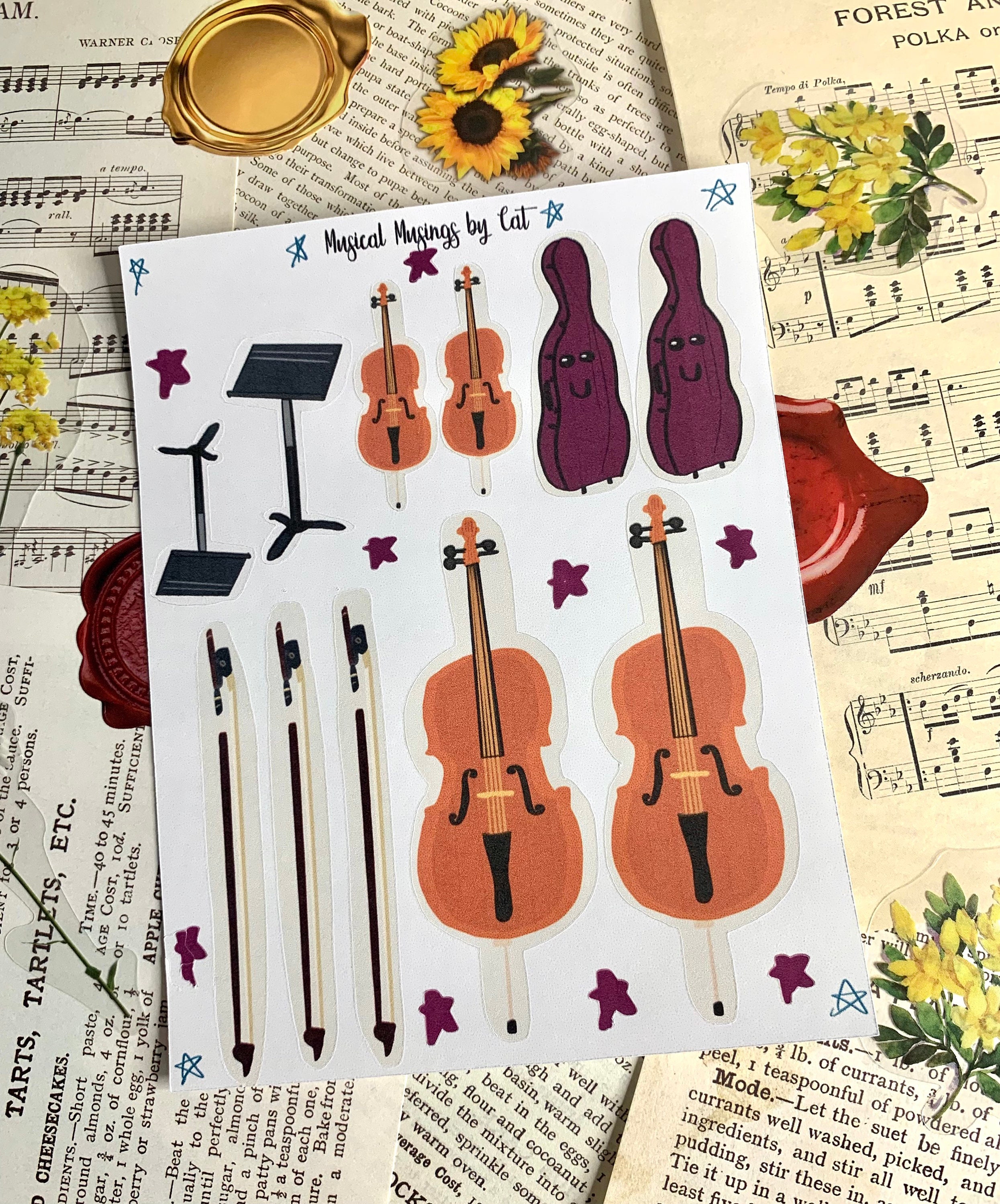 Cello Sticker Sheets - Etsy