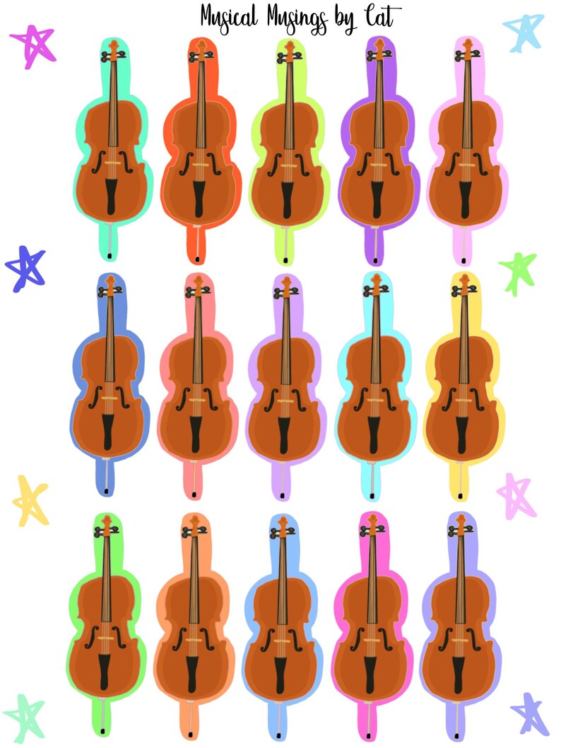 Cello Sticker Sheets - Etsy
