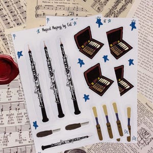 Oboe Sticker Sheets (2 Sheets) - Etsy