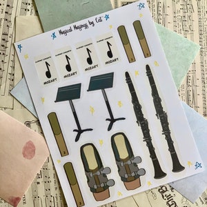 Cool Clarinet Sticker Sheets 2 Sheets - Etsy