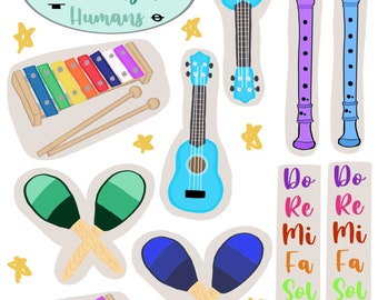 Sticker for Music Teacher, Sticker for Musician, Glossy Sticker ...