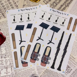 Cool Clarinet Sticker Sheets (2 Sheets) - Etsy