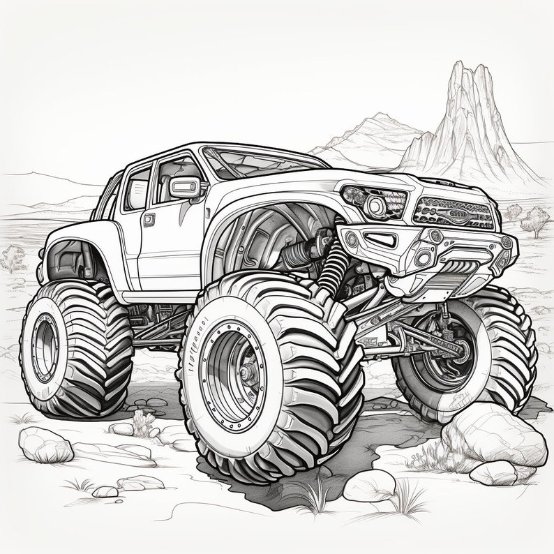 RC Crawler Coloring Pages Digital Download for Children Fun and ...