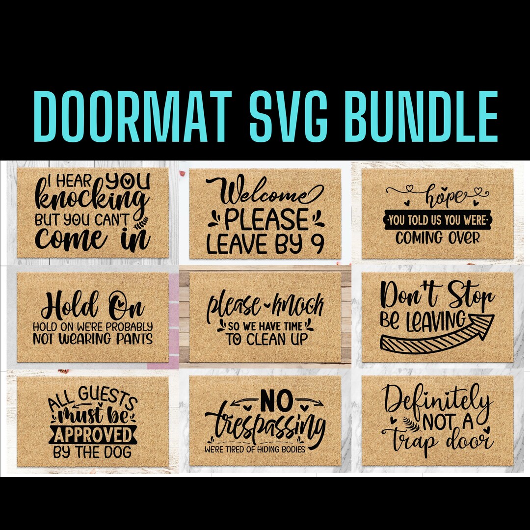Funny Doormat Svg, Funny Door Mat Svg, 24 Unique Designs Bundle, Files ...