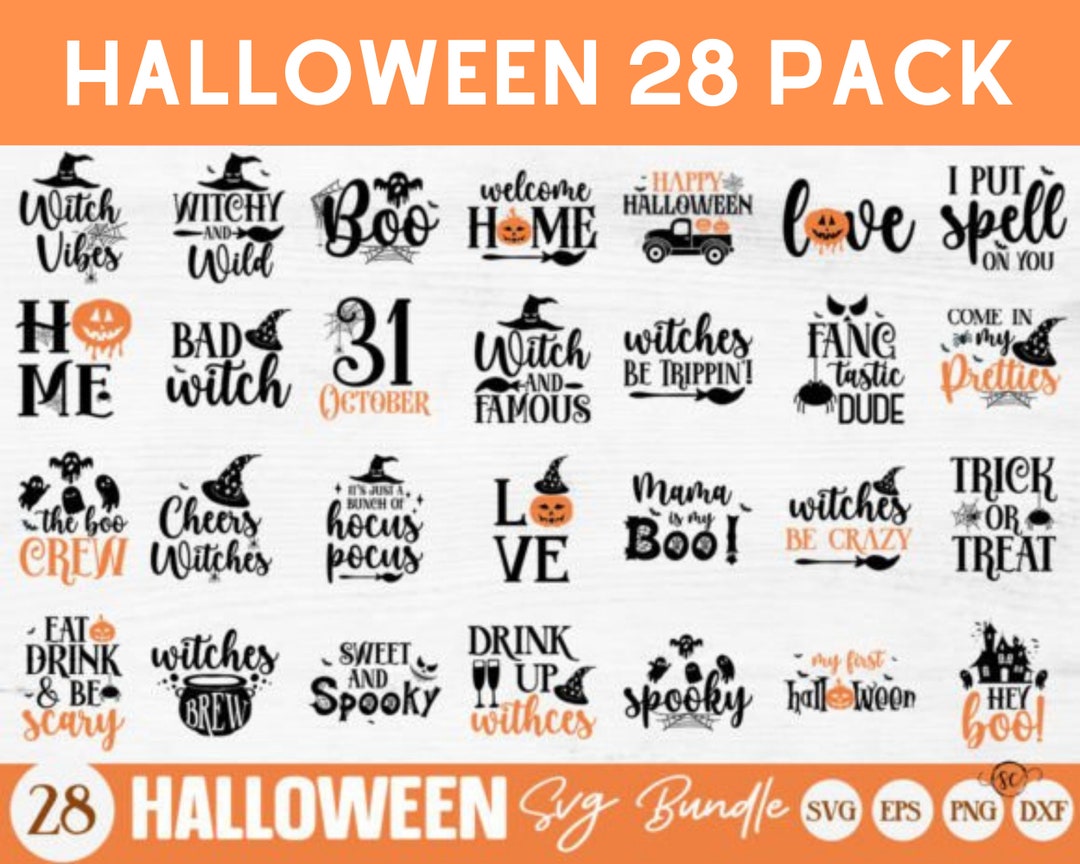 Halloween Pillow Svg Bundle Halloween Decor Svg 28 Unique - Etsy