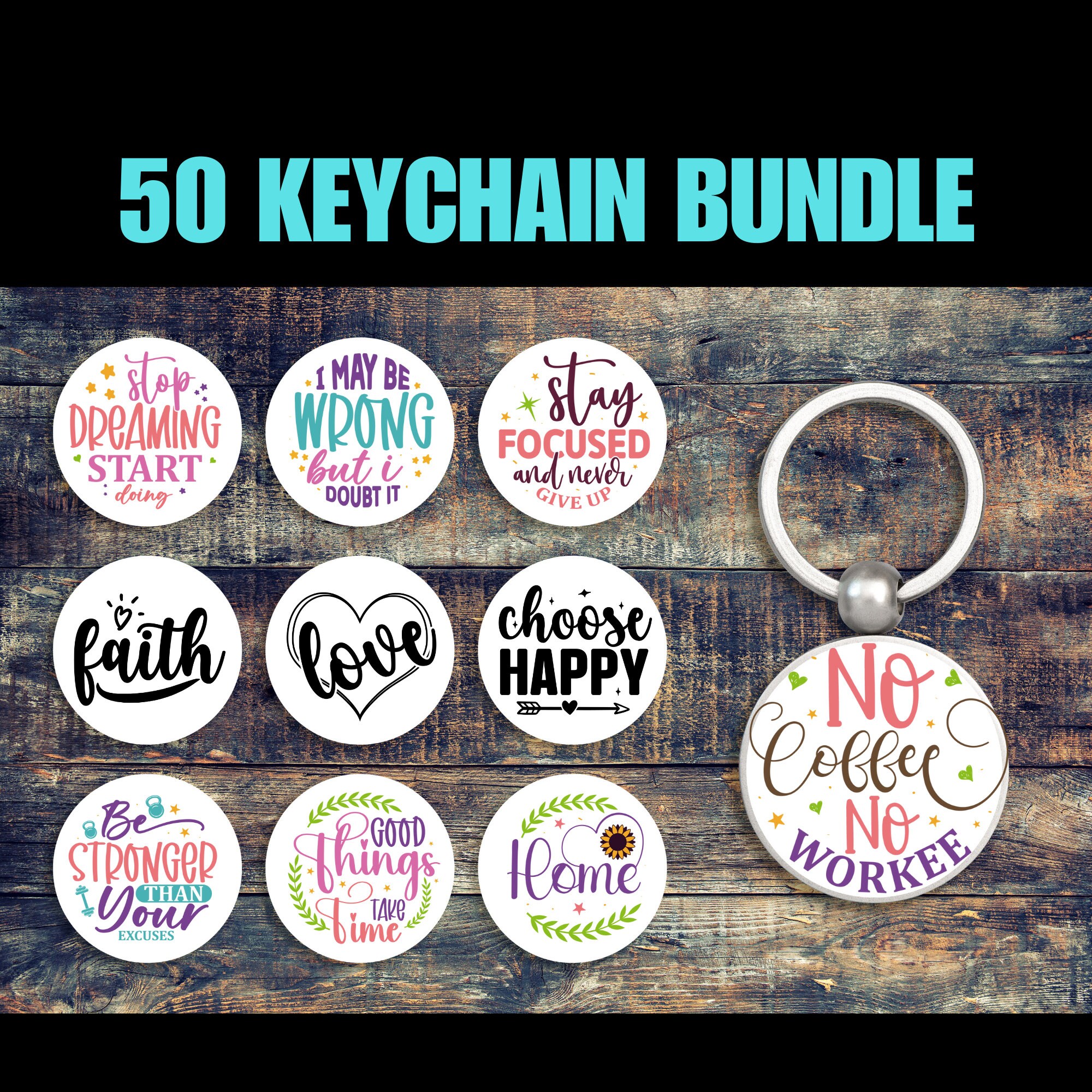 Funny Sarcastic Keychain Svg Bundle 50 Unique Designs Files - Etsy