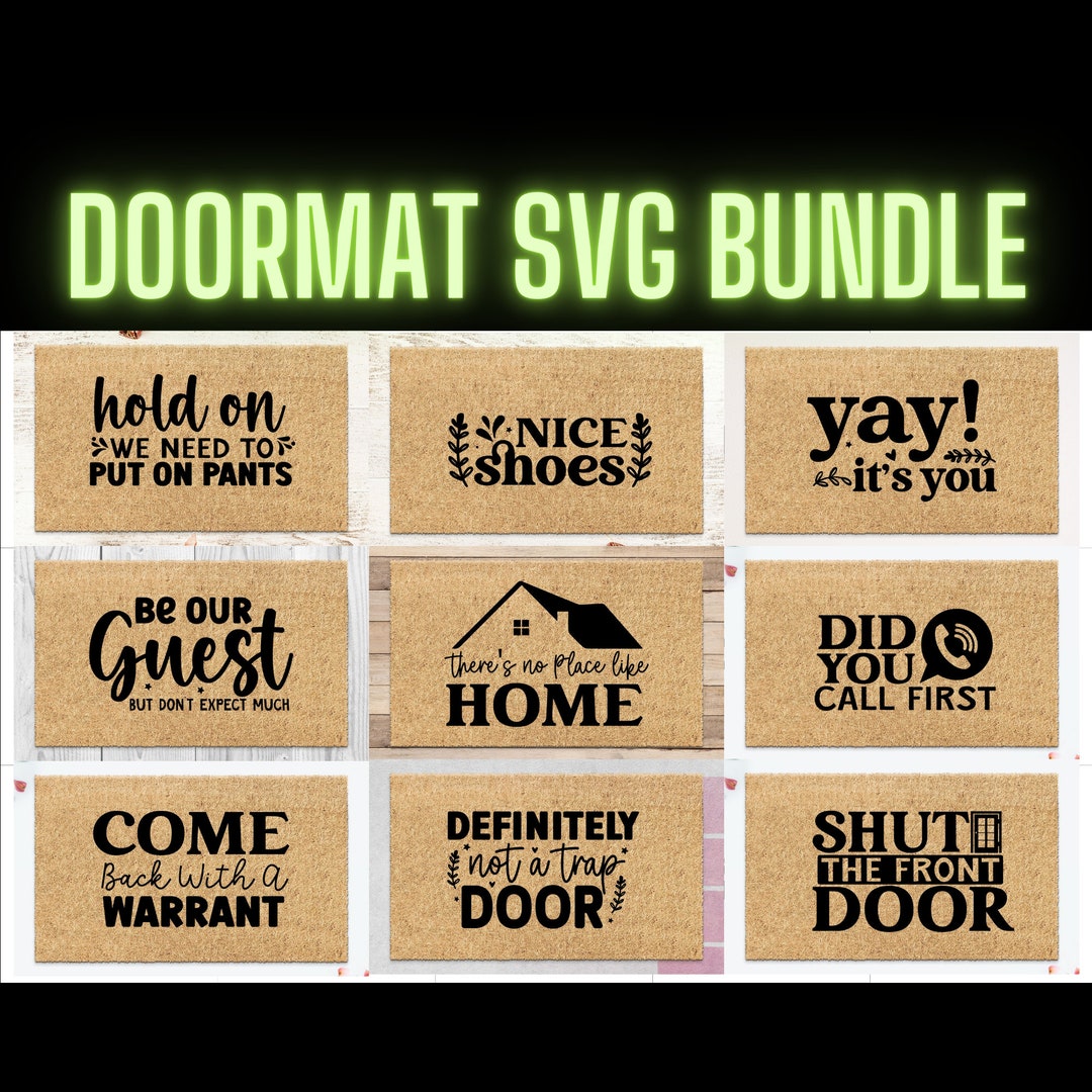 Welcome Mat Svg, Doormat Svg Bundle, 20 Unique Designs, Files for ...
