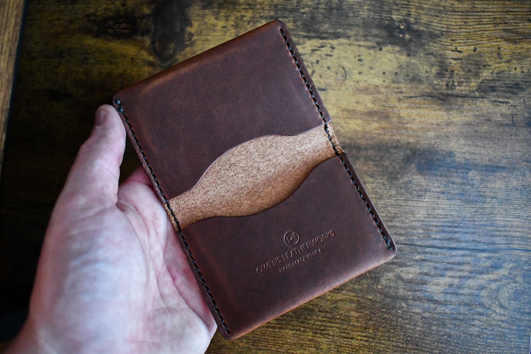 The Jordan Ray - Horween Minimalist Card Holder, Premium Leather Card ...