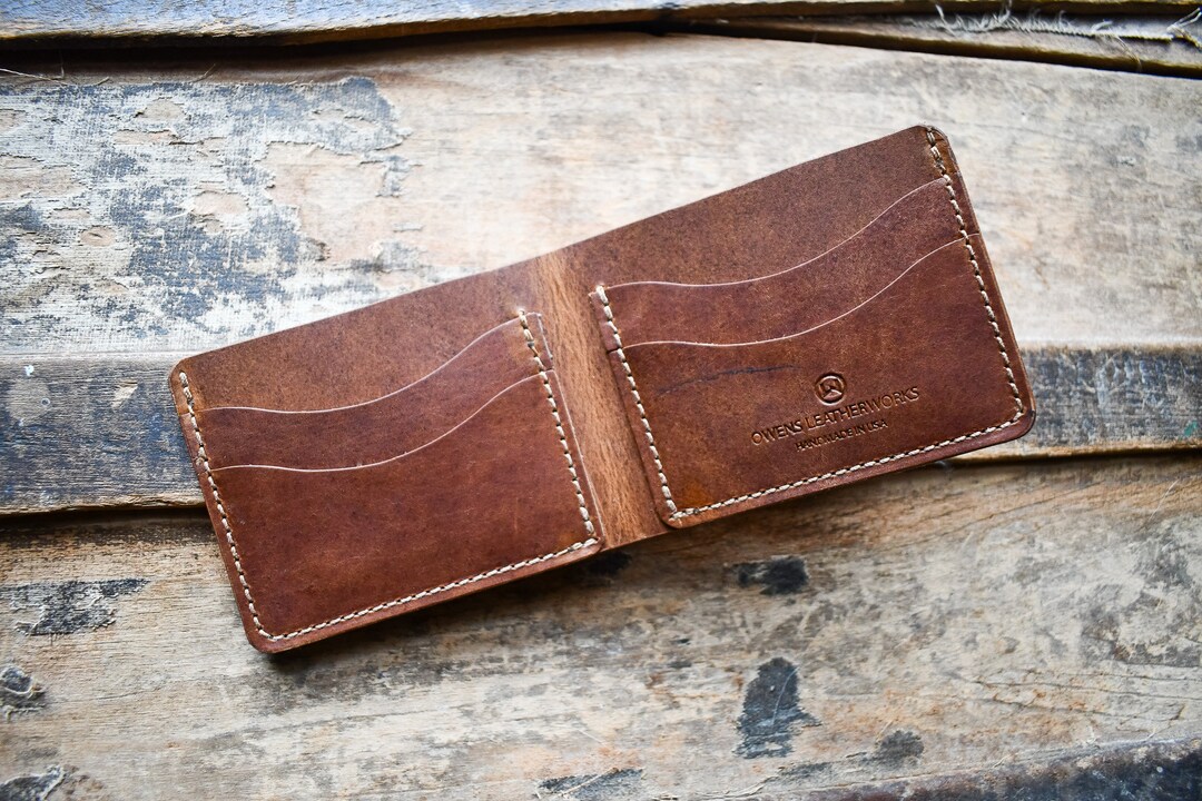 The Garner American Bison Handmade Full Grain Leather Wallet ...