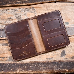 The Aviator- Handmade Horween Leather Pilot Travel Wallet, Personalized ...