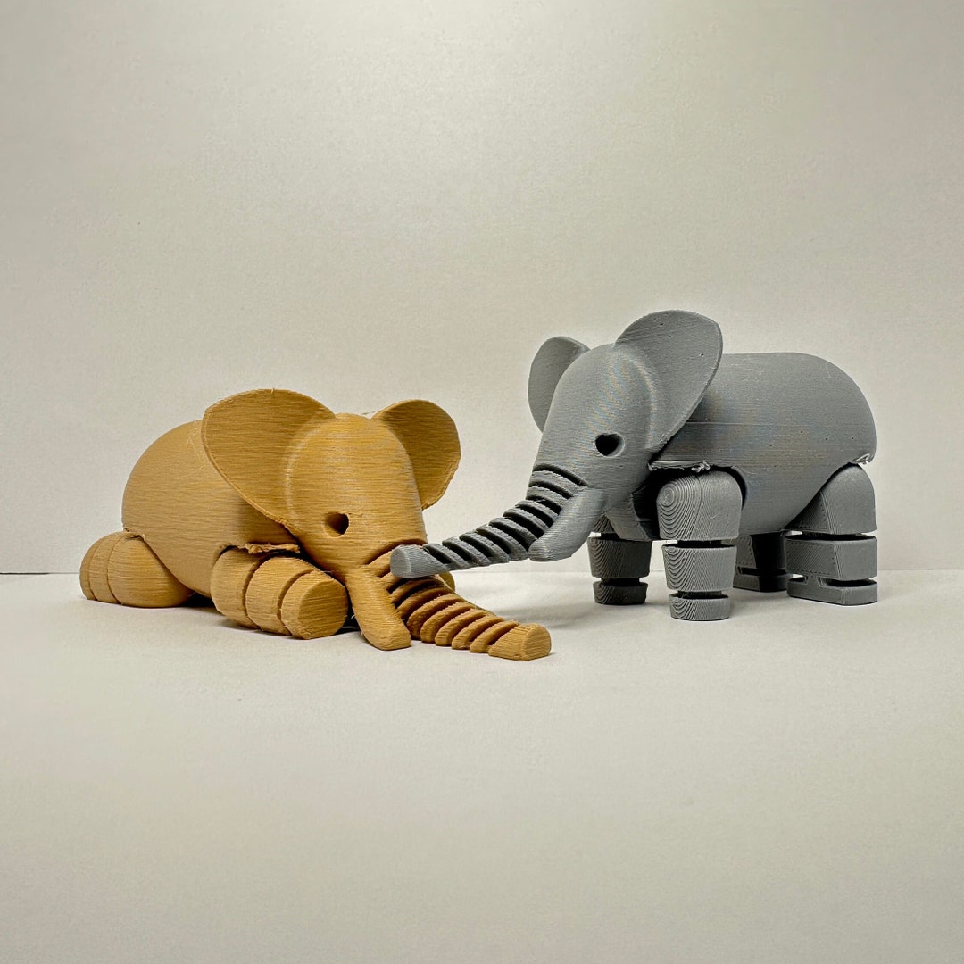Flexible Elephant Fidget Elephant Toy Gift for Kids 3D - Etsy