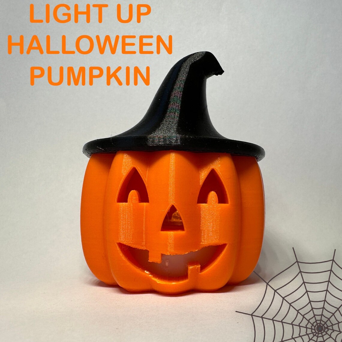 Halloween 3D Printed Jack O' Lantern Pumpkin With Light up Face for ...