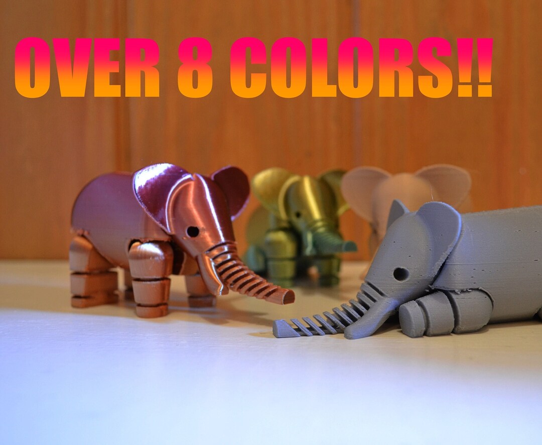 Flexible Elephant Fidget Elephant Toy Gift for Kids 3D - Etsy Ireland