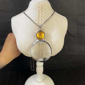 Unique Vintage Magnifying Glass Necklace 10X Magnifier Pendant Necklace ...
