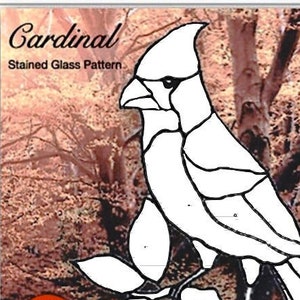 Cardinal Stained Glass Pattern - Etsy