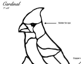 Stained Glass Cardinal Pattern - Etsy