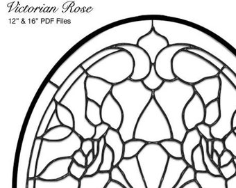 Modern Victorian Stained Glass Pattern Design - Etsy