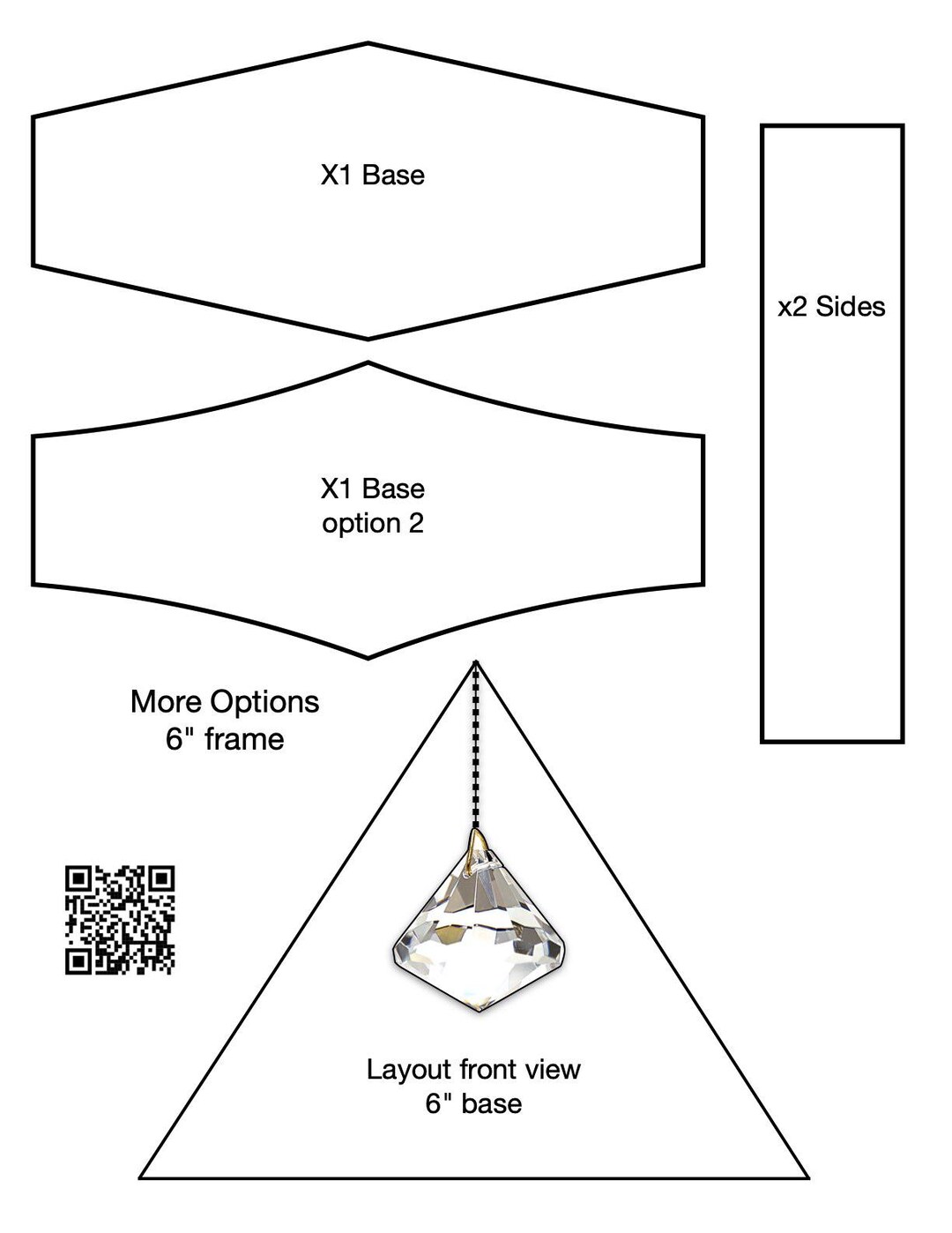 Triangle Prism Hanger Stained Glass Pattern - Etsy