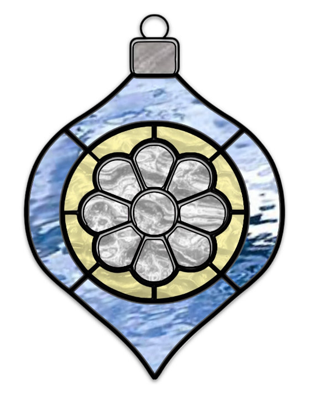 Christmas Daisy Ornament Stained Glass Pattern PDF - Etsy