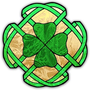 Celtic Shamrock St. Patrick's Day Stained Glass Pattern - Etsy