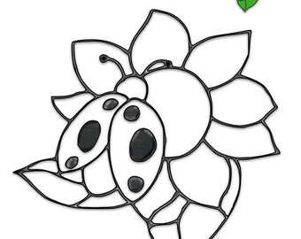 Ladybug Stained Glass Digital Pattern, Digital PDF File, Hobby License ...