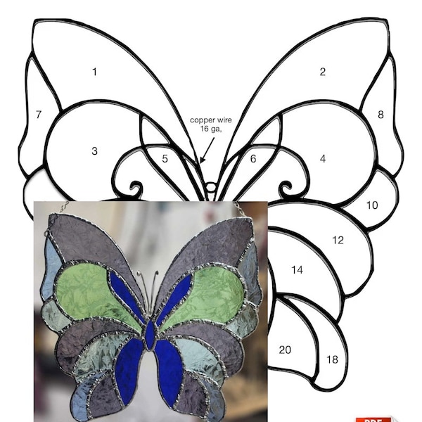 Butterfly Stained Glass - Etsy