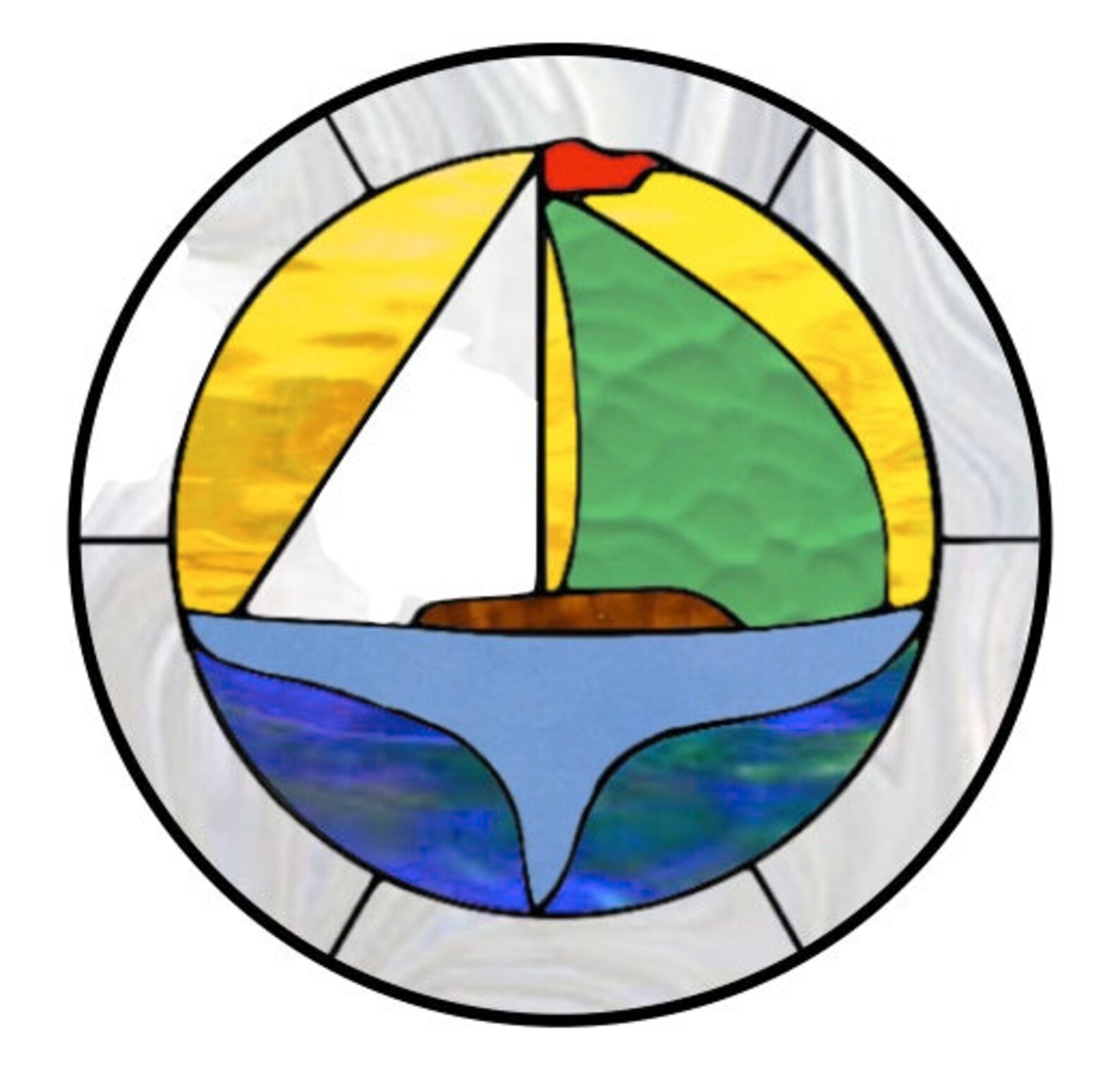Sailboat Stained Glass Pattern - Etsy