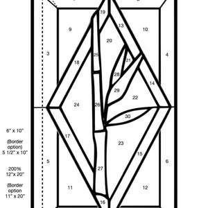 Bamboo Stained Glass Pattern PDF - Etsy