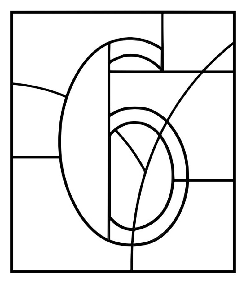 Art Deco Numbers Stained Glass Patterns - Etsy