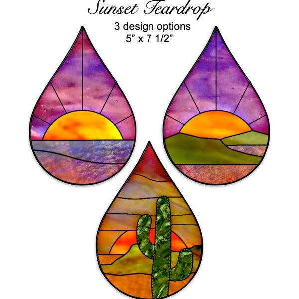 Stained Glass Sunset - Etsy
