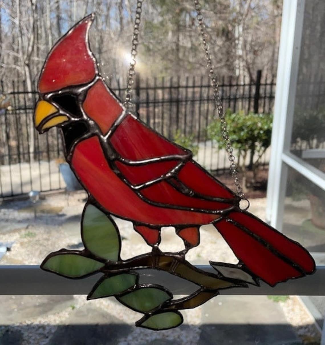 Cardinal Stained Glass Pattern - Etsy