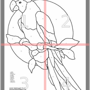 Red Macaw Stained Glass Pattern - Etsy