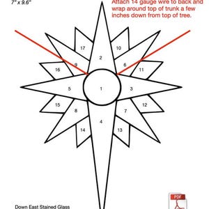 Star of Bethlehem Stained Glass Pattern PDF - Etsy