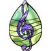 Treble Clef Teardrop Stained Glass Pattern - Etsy