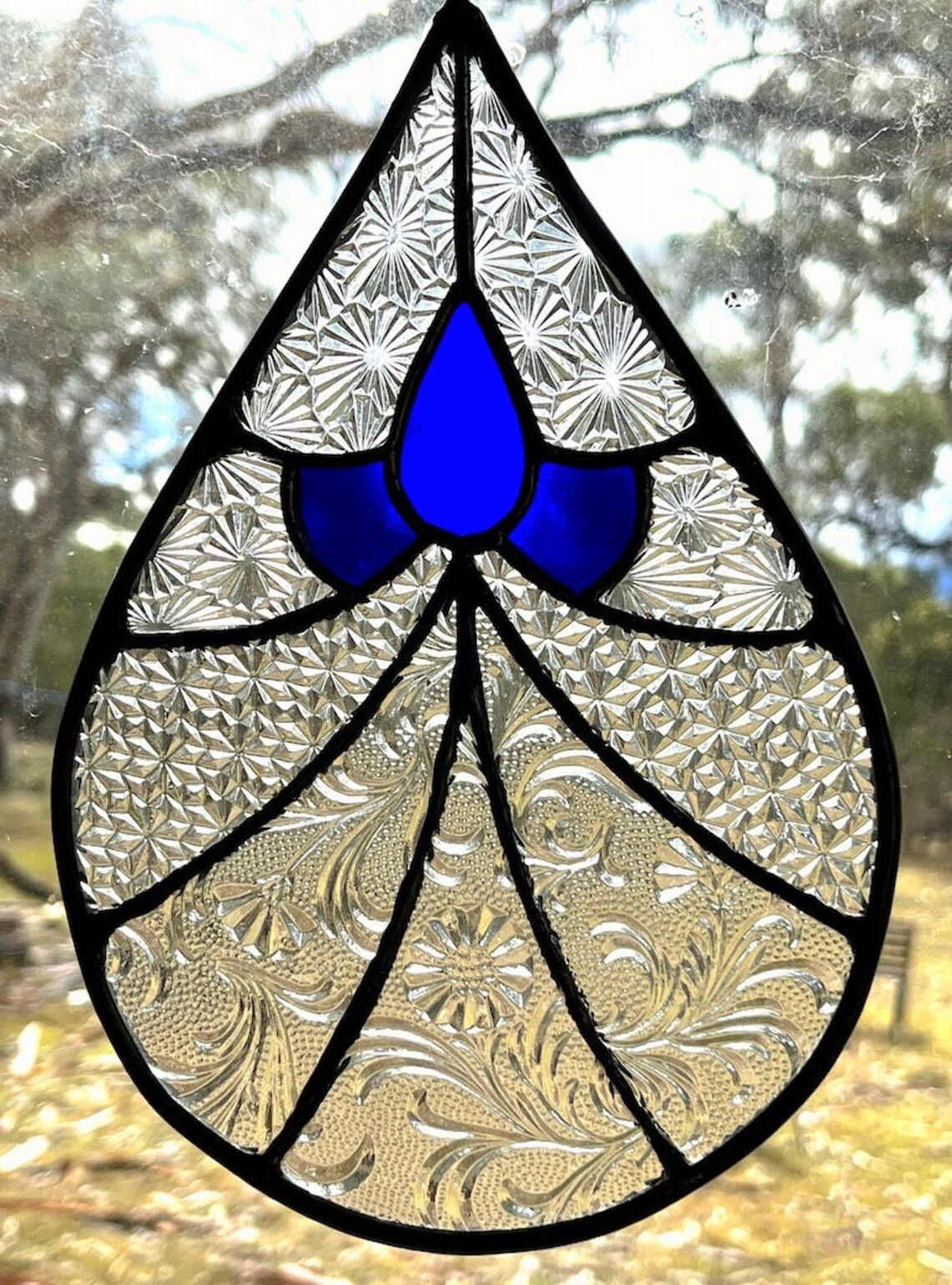 Annabelle Teardrop Stained Glass Pattern - Etsy