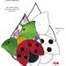Ladybug Teardrop Stained Glass Pattern - Etsy